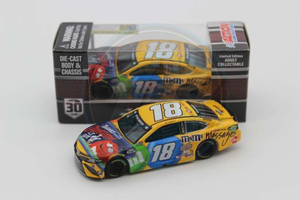 Kyle Busch #18 NASCAR 2021 JGR Toyota M&M's Messages "Awesome" 1:64 ...
