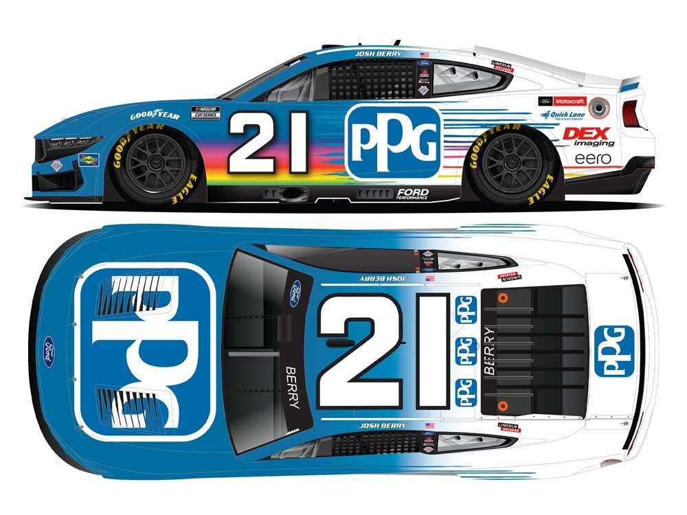 Josh Berry #21 NASCAR 2025 WBR Ford PPG 1:24 - NASCARJOLLY - HOME OF ...