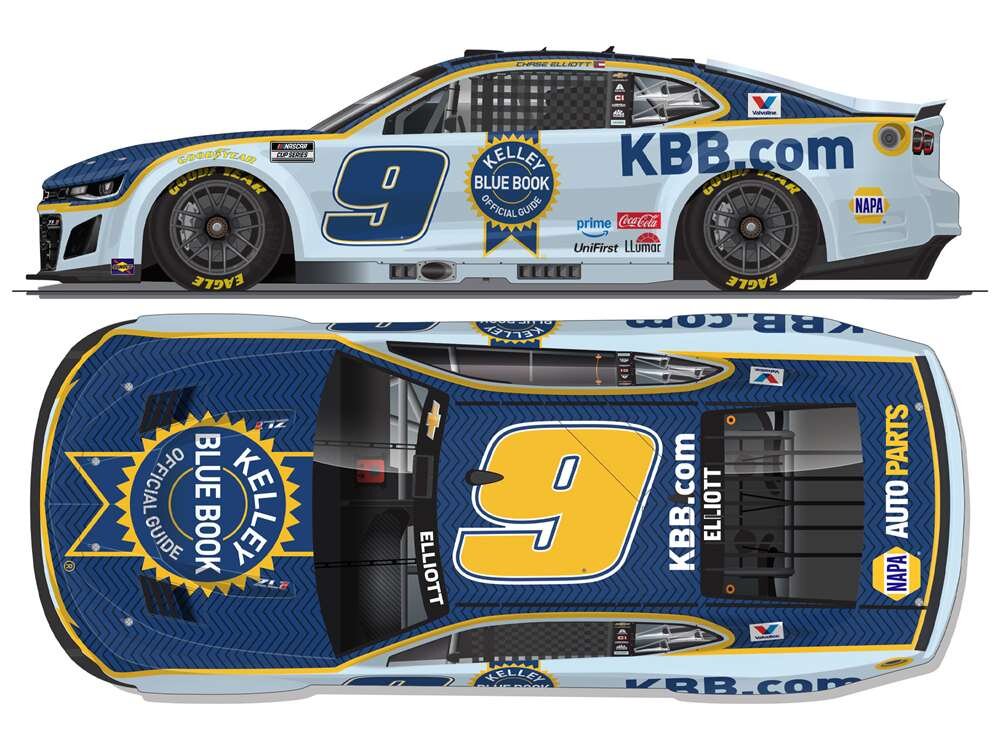 Chase Elliott #9 NASCAR 2026 HM Chevrolet Kelly Blue Book 1:64 - NASC ...