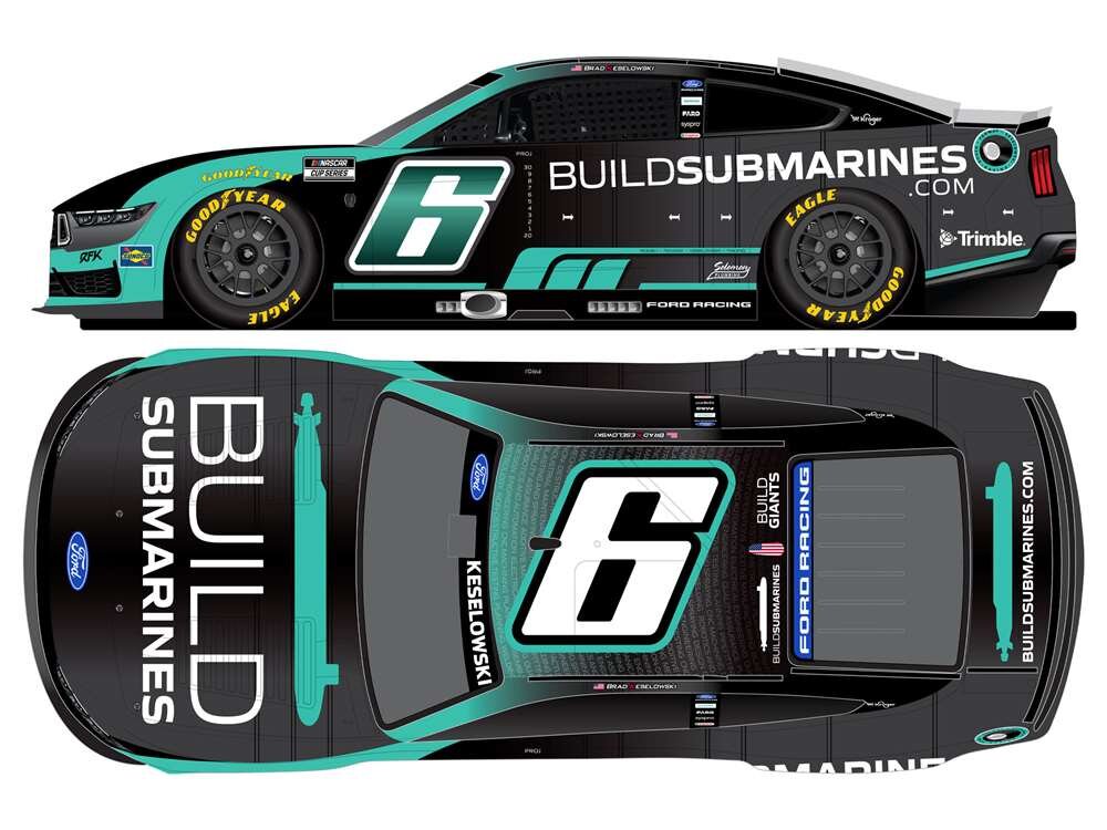 Brad Keselowski #6 NASCAR 2026 RFKR Ford Buildsubmarines.com 1:24 - N ...