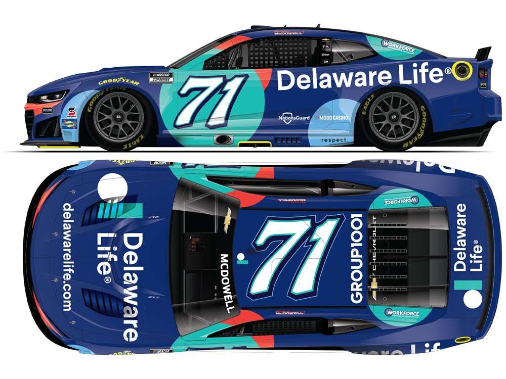 Michael McDowell #71 NASCAR 2026 Delaware Life 1:64 - NASCARJOLLY - H ...