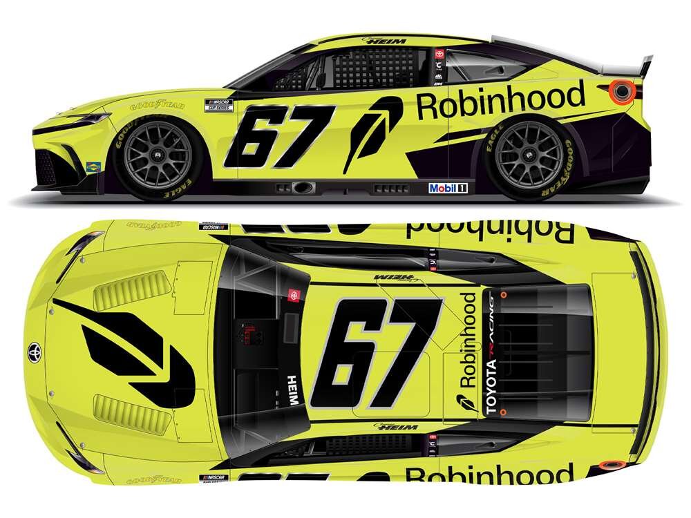 Corey Heim #67 NASCAR 2026 23XI Toyota Robinhood 1:24 - NASCARJOLLY ...