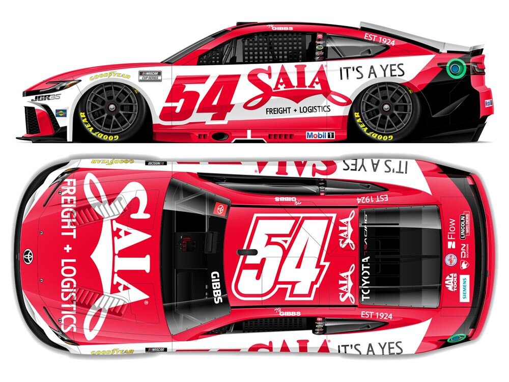 Ty Gibbs #54 NASCAR 2026 JGR Toyota Saia LTL Freight 1:24 - NASCARJOL ...