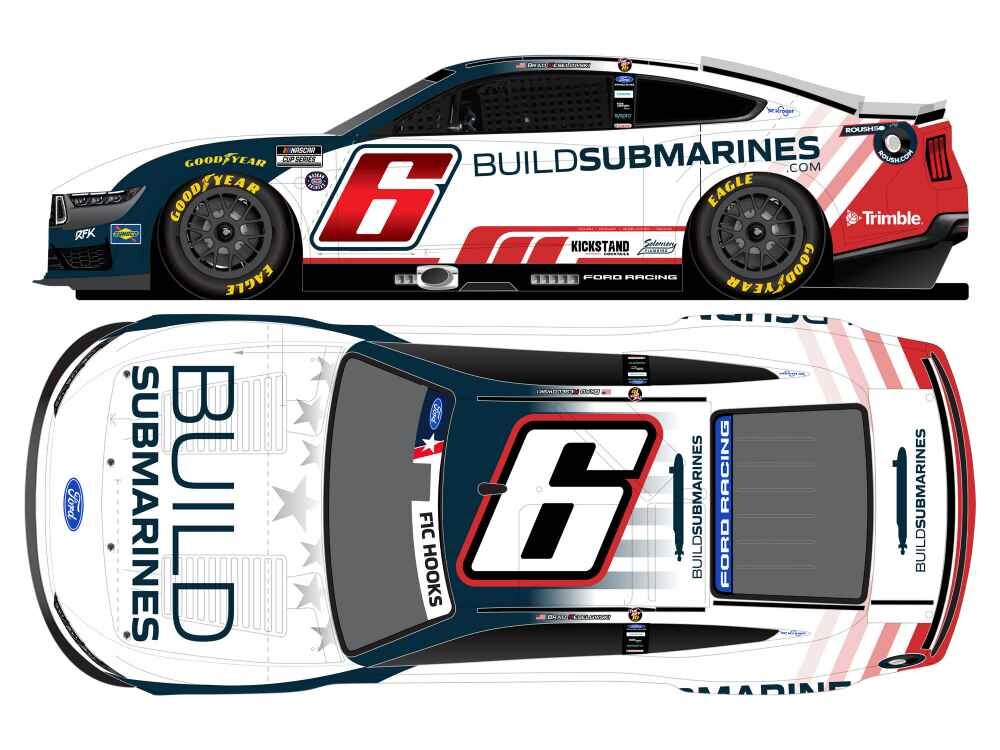 Brad Keselowski #6 NASCAR 2026 RFKR Ford Buildsubmarines.com Salutes ...